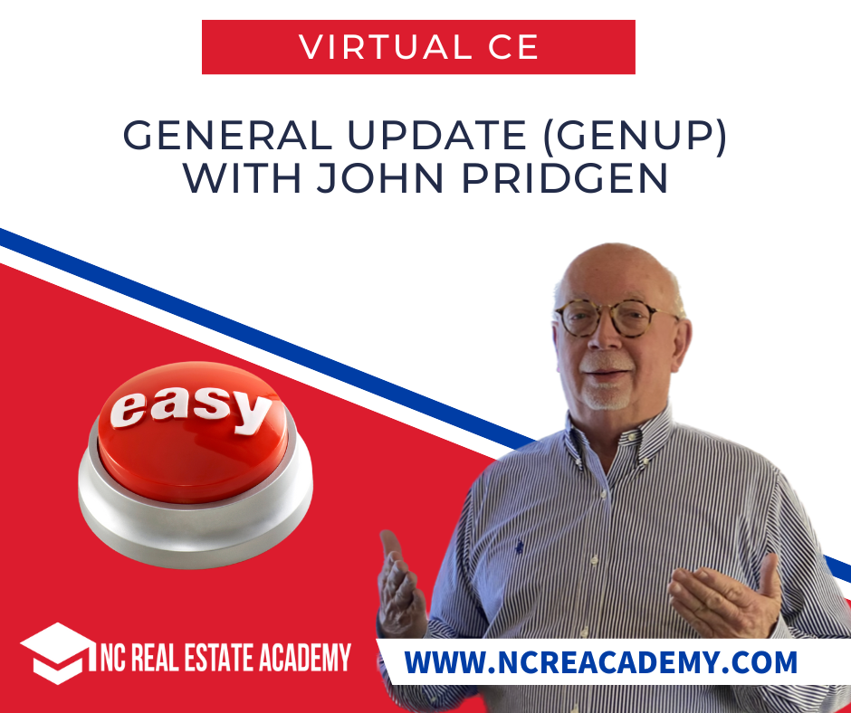 General Update Courses (GenUp) Available – NC Real Estate Academy